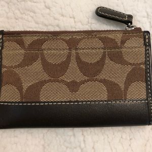 Coach | Accessories | Coach Signature Canvas Card Coin Purse | Poshmark